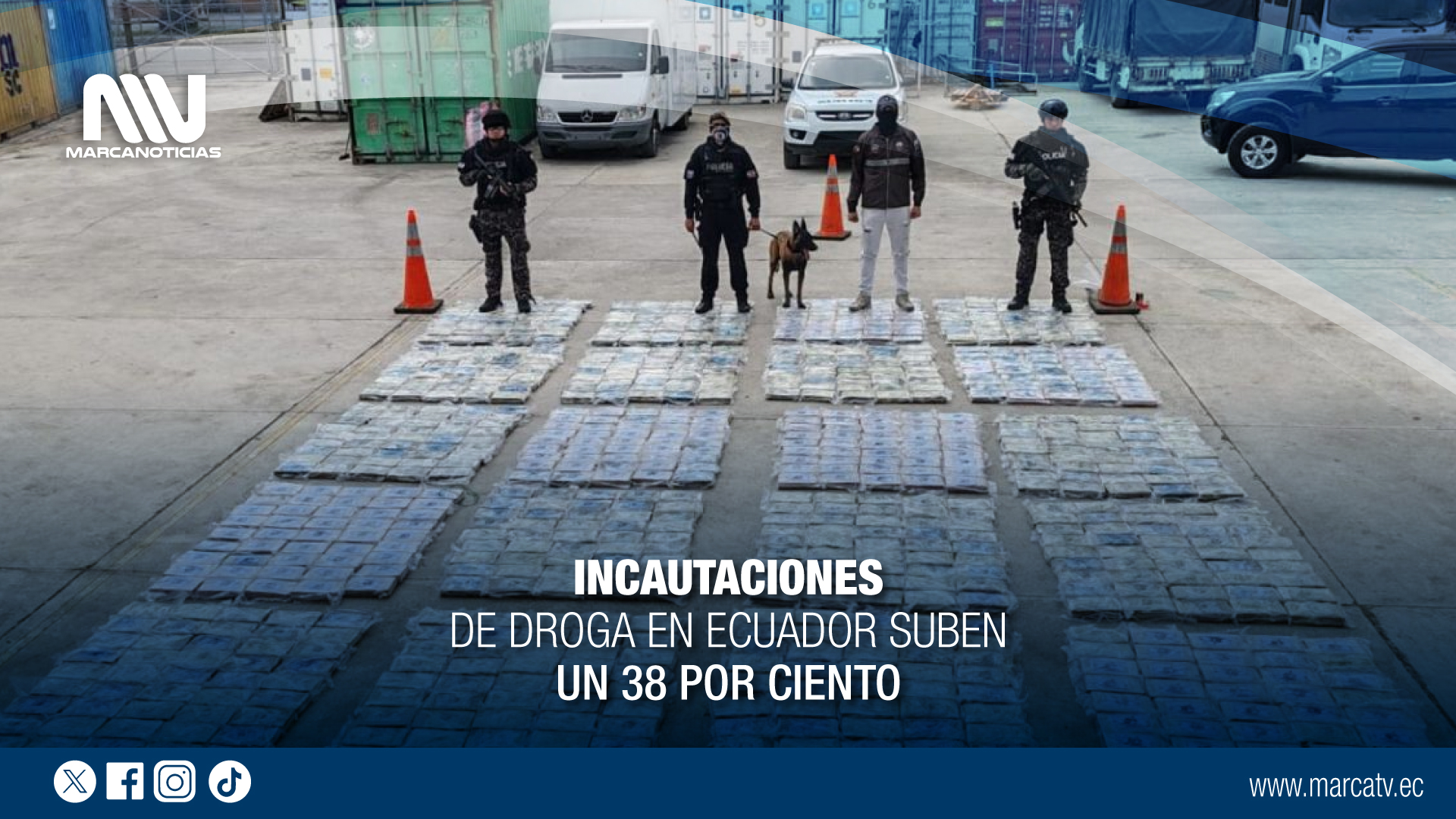 LAS INCAUTACIONES DE DROGAS EN ECUADOR SUBEN 38% EN MEDIO DE LA GUERRA INTERNA
